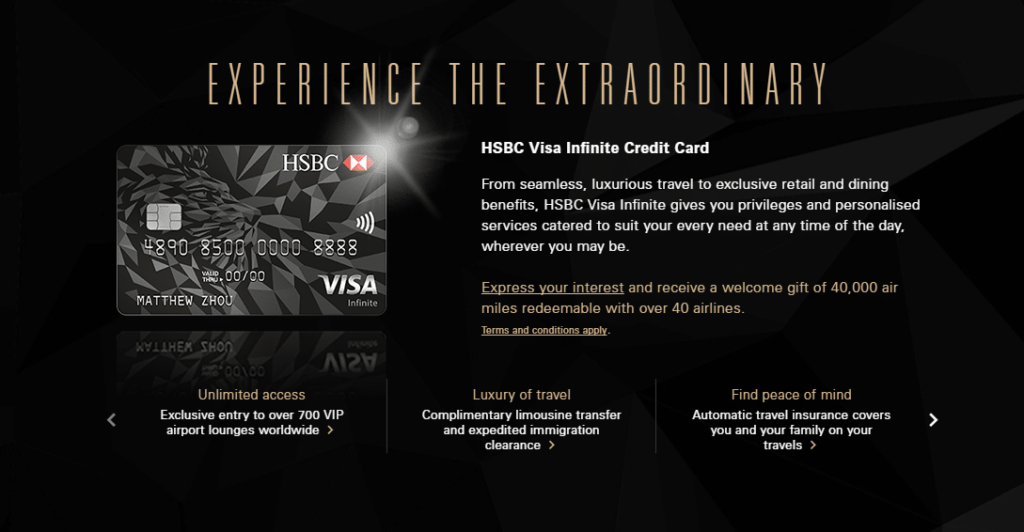 HSBC increases welcome offer for Visa Infinite card to 40,000 miles ...