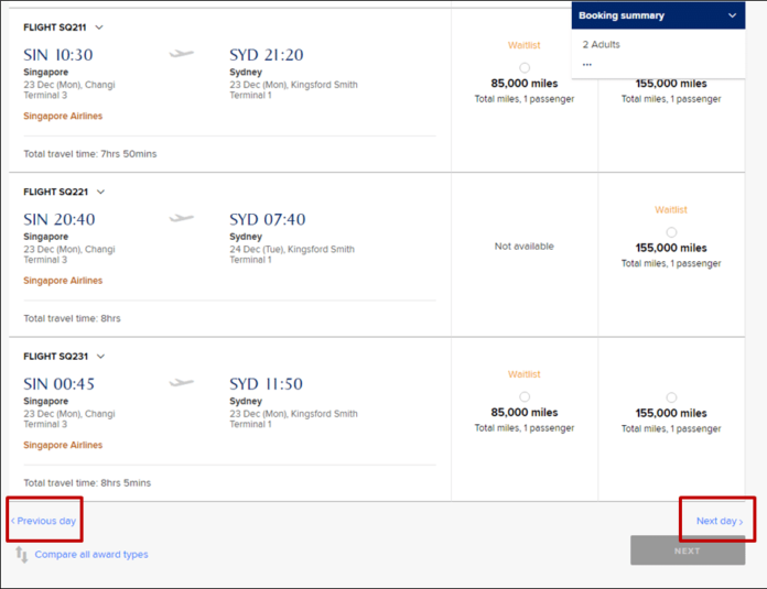 First look: Singapore Airlines' new award calendar feature for ...