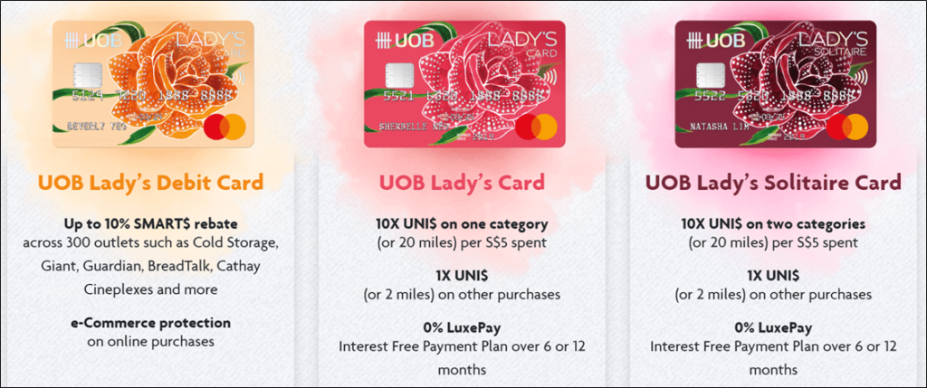 UOB has relaunched their Lady's Cards, and they're actually not ...