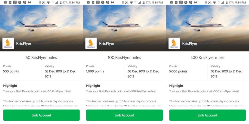 GrabRewards adds new KrisFlyer conversion options - The MileLion