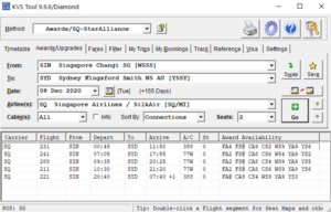 KVS Tool now shows exact Singapore Airlines award space - The MileLion