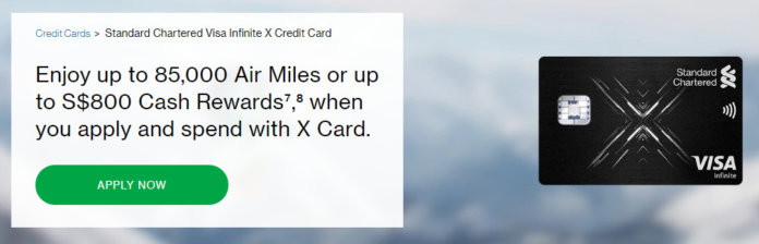 Standard Chartered X Card offering 50,000 miles anniversary spending ...