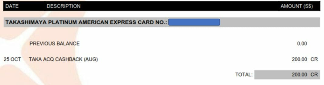 Extended: DBS Takashimaya AMEX $150 cashback for new and existing ...