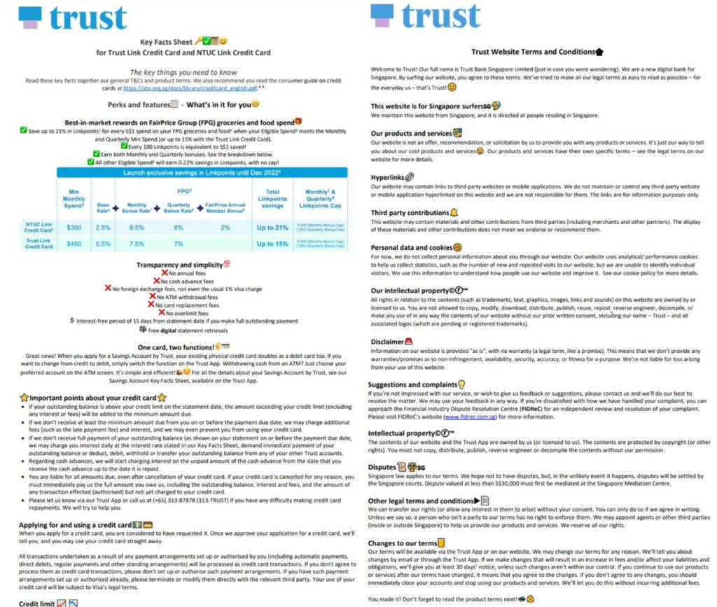Trust Link Credit Card Review: Too many emoji, not enough free rice ...