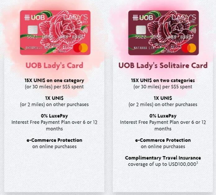 UOB Lady's Cards now earn 6 mpd on dining, travel, groceries and more ...