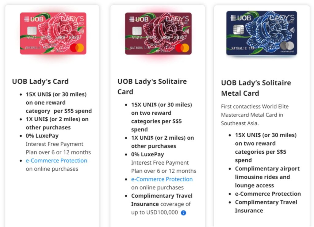UOB Lady's Cards now accept male applicants - The MileLion
