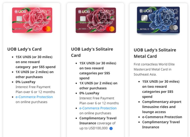 UOB Lady's Cards now accept male applicants - The MileLion