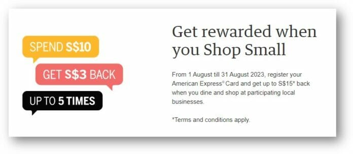 AMEX Shop Small 2023: Get S$15 cashback per card at 3,500+ merchants ...