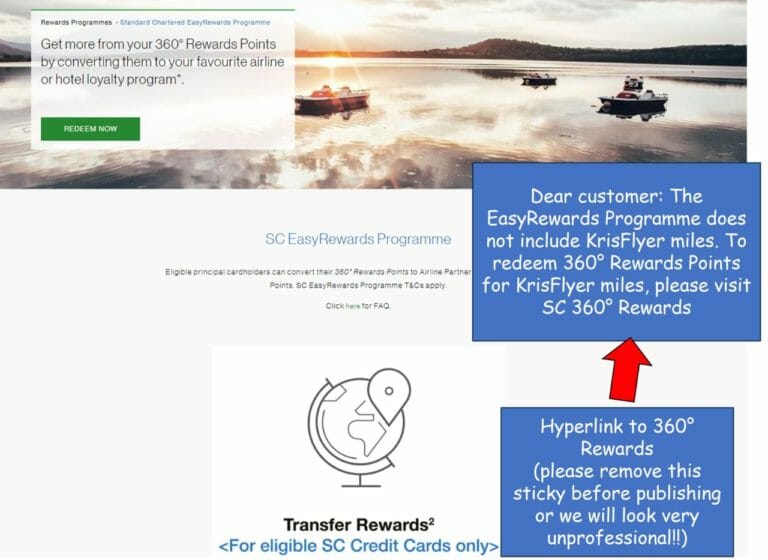 Standard Chartered's 360° Rewards & EasyRewards: A hot steaming mess ...