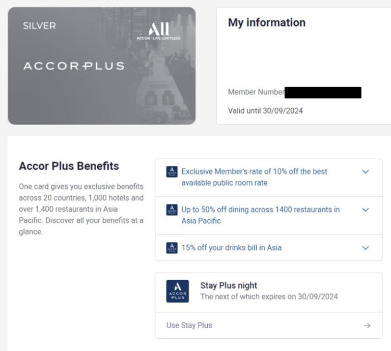 How does the Accor Stay Plus free hotel night benefit work? - The MileLion