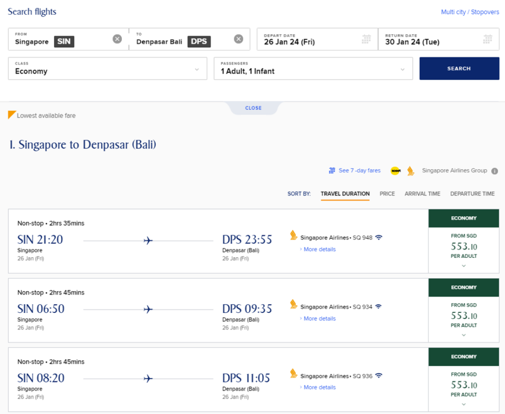 Guide: Booking infant tickets with Singapore Airlines - The MileLion