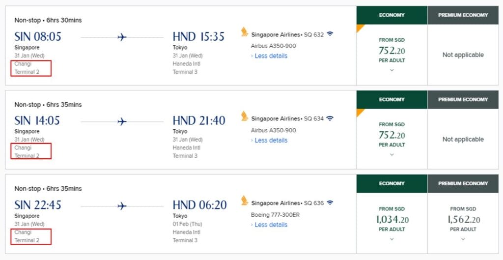 Singapore Airlines shifting Japan and South Korea departures to Changi ...