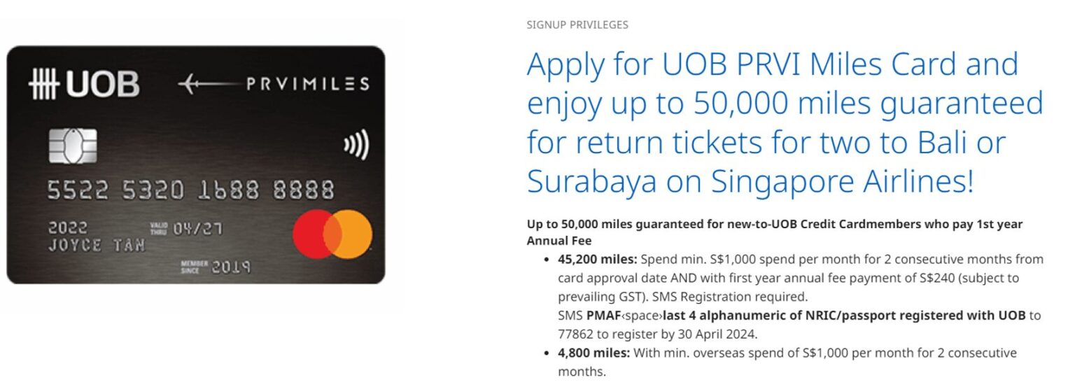 Extended: UOB PRVI Miles Card uncapped 45,200 miles sign-up bonus - The ...