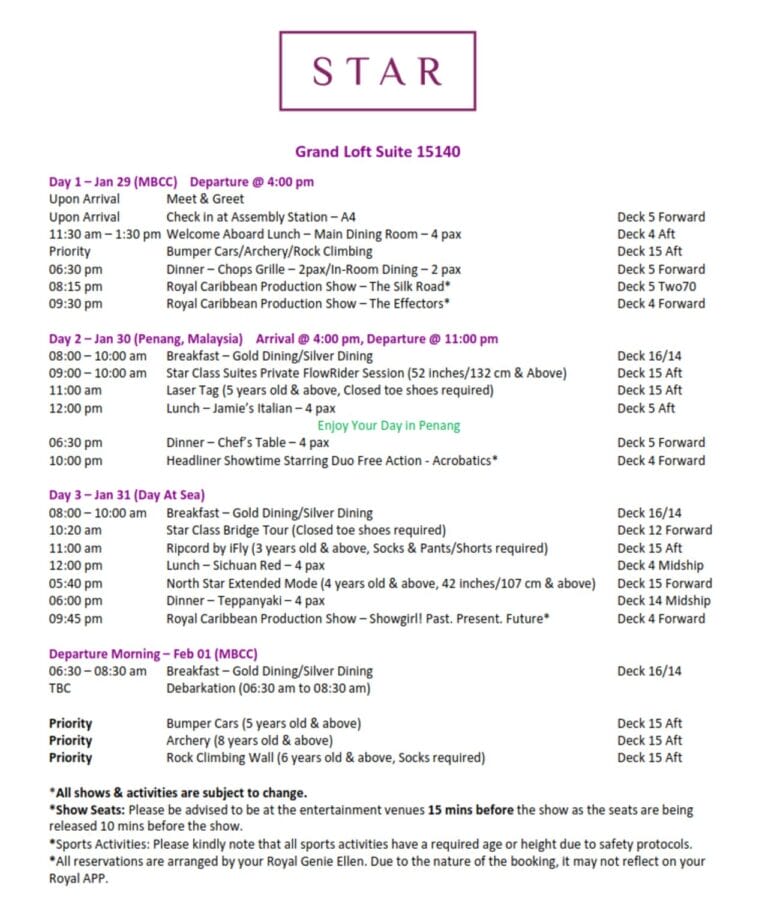 Review: Royal Caribbean Royal Genie Experience - The MileLion