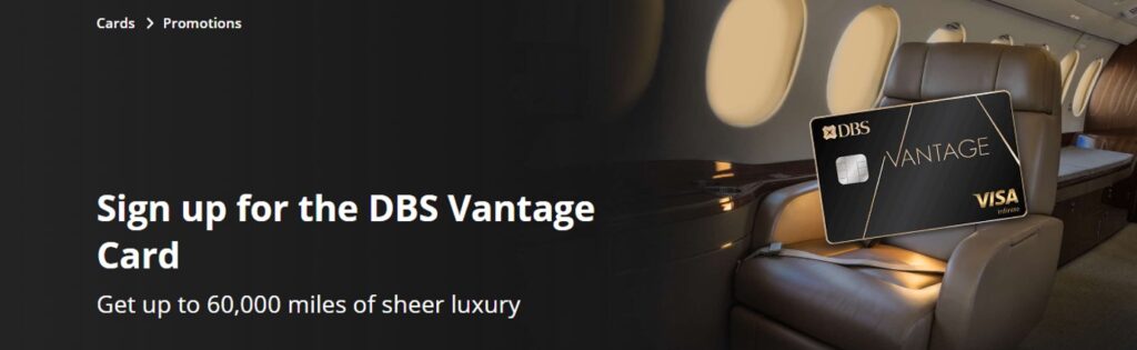 DBS Vantage Card cuts welcome offer to 60,000 miles - The MileLion