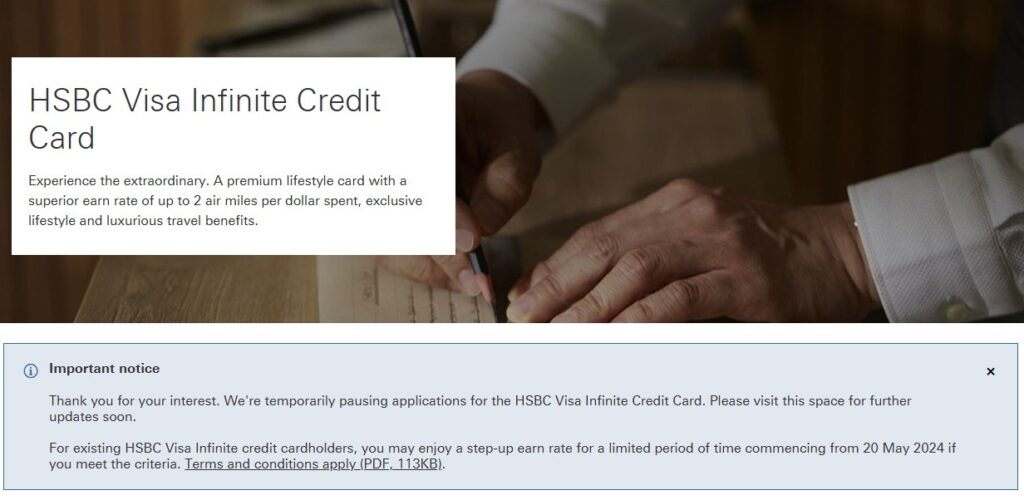 HSBC Visa Infinite: What are you doing, step-up earn rate? - The MileLion