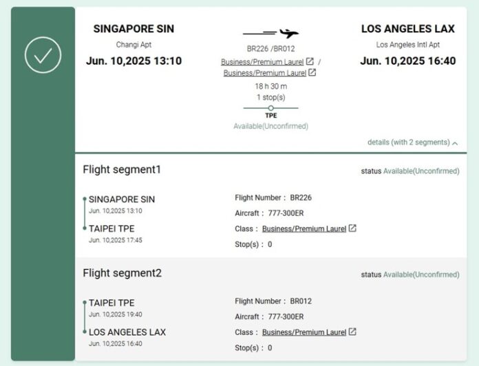 Guide: How to book EVA Air Infinity MileageLands awards for multiple ...