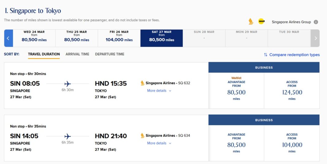 PSA: Singapore Airlines award seats temporarily unavailable at T-355 ...