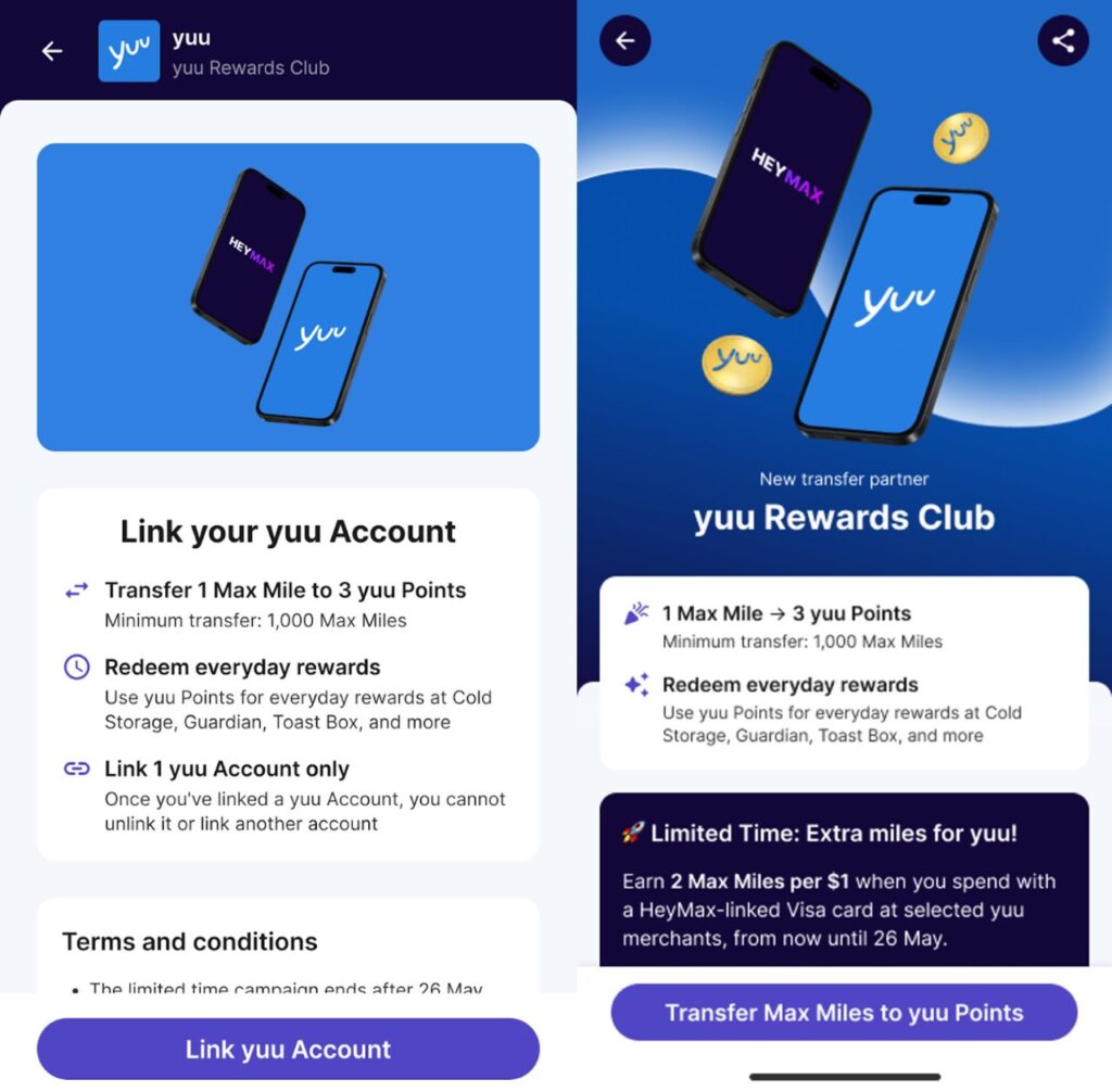 Max Miles can now be converted to yuu Points (and KrisFlyer miles ...