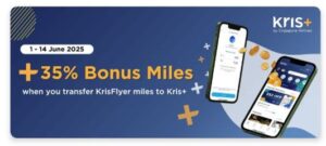 Kris+ offering 35% bonus on KrisFlyer to KrisPay miles conversions ...