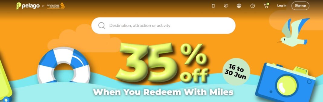 Pelago offering 35% off KrisFlyer miles redemptions - The MileLion