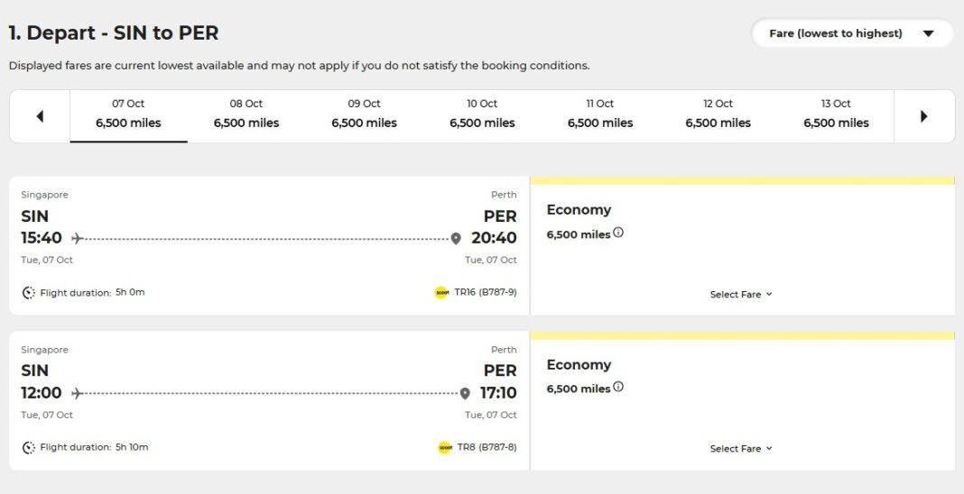 New Scoot award chart: Redeem flights from just 1,500 KrisFlyer miles ...