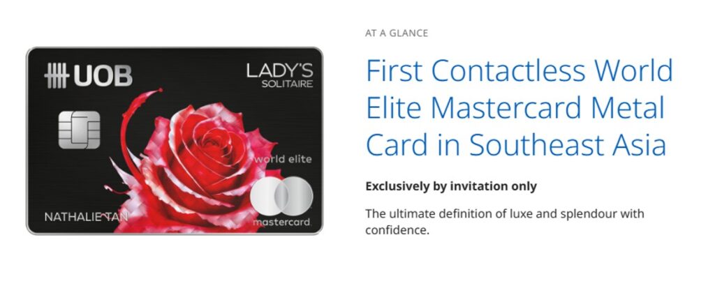 How do you qualify for a UOB Lady's Solitaire Metal Card? - The MileLion