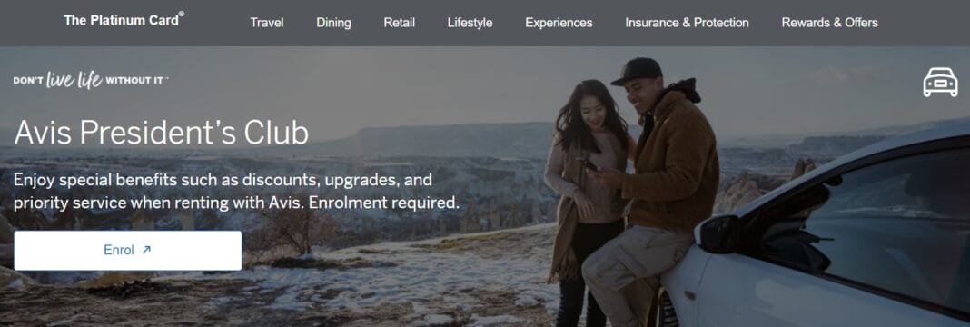 AMEX Platinum Charge scraps Avis President's Club membership - The MileLion
