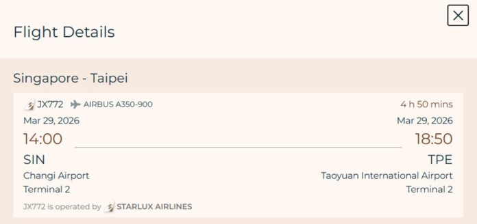 STARLUX bringing flagship A350-900 back to Singapore in March 2026 ...