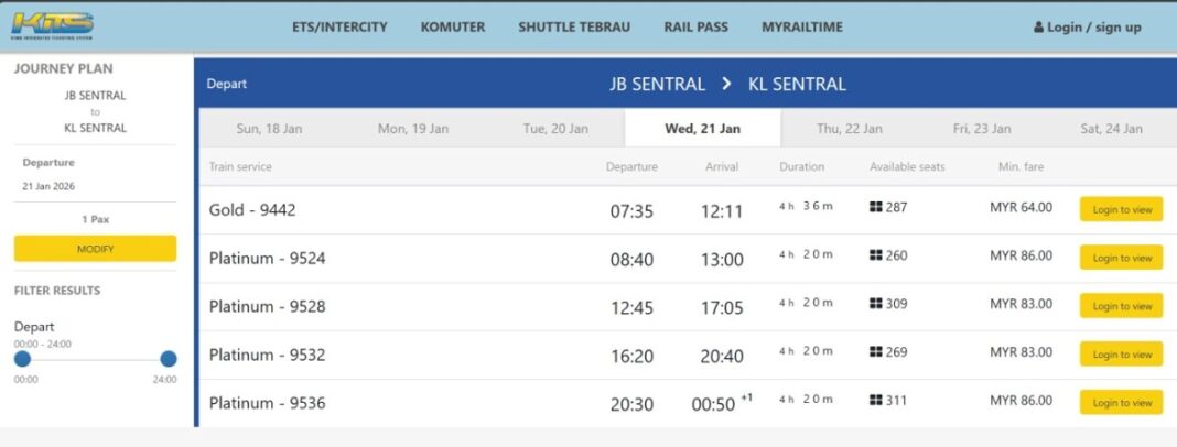 Review: Electric Train Service (ETS) from Johor to Kuala Lumpur - The ...