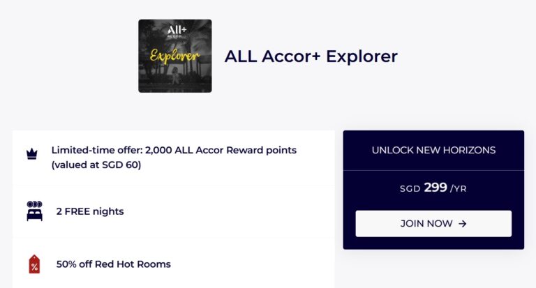 ALL Accor+ Explorer offering 2,000 bonus points welcome gift - The MileLion