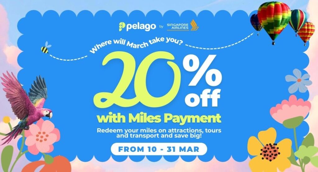 Pelago offering 20% off KrisFlyer miles redemptions - The MileLion