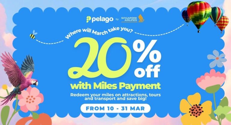 Pelago offering 20% off KrisFlyer miles redemptions - The MileLion